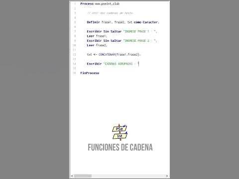 PSeInt : Concatenar dos cadenas de texto en una sola. #shorts #pseint ...
