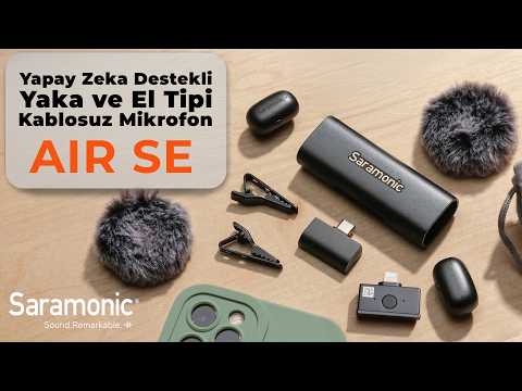 Bu Mikrofon Sadece 5 Gram | Saramonic Air SE | Yapay Zeka Destekli 2 Kişilik Kablosuz Mikrofon