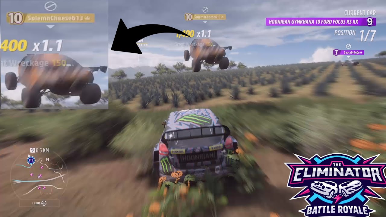 FH5 THE ELIMINATOR LEVEL 9 HOONIGAN FOCUS VS FUNCO VS MERCEDES AMG GT-4 ...