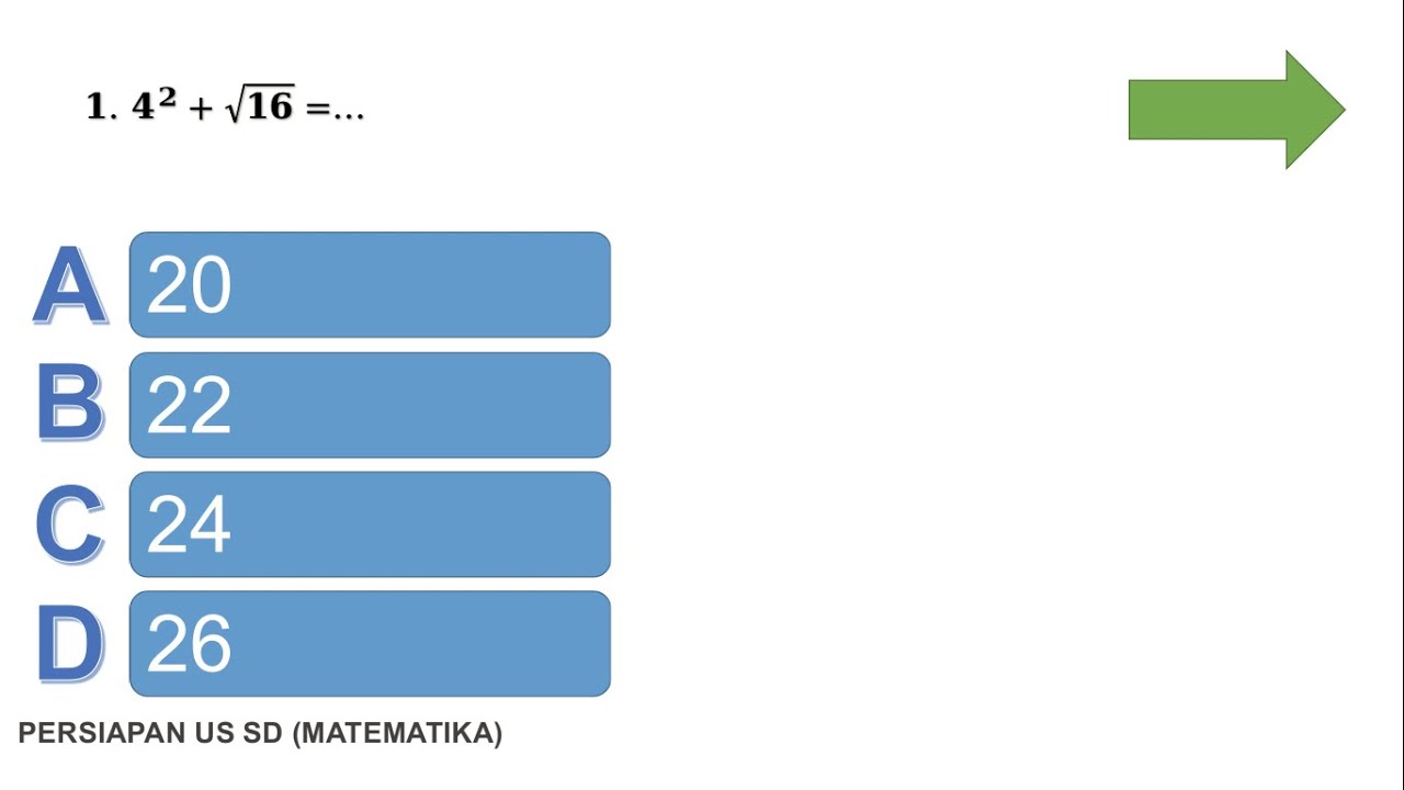 Kuis Matematika Perpangkatan 2 dan 3 dan Akar Pangkat 2 dan Akar ...