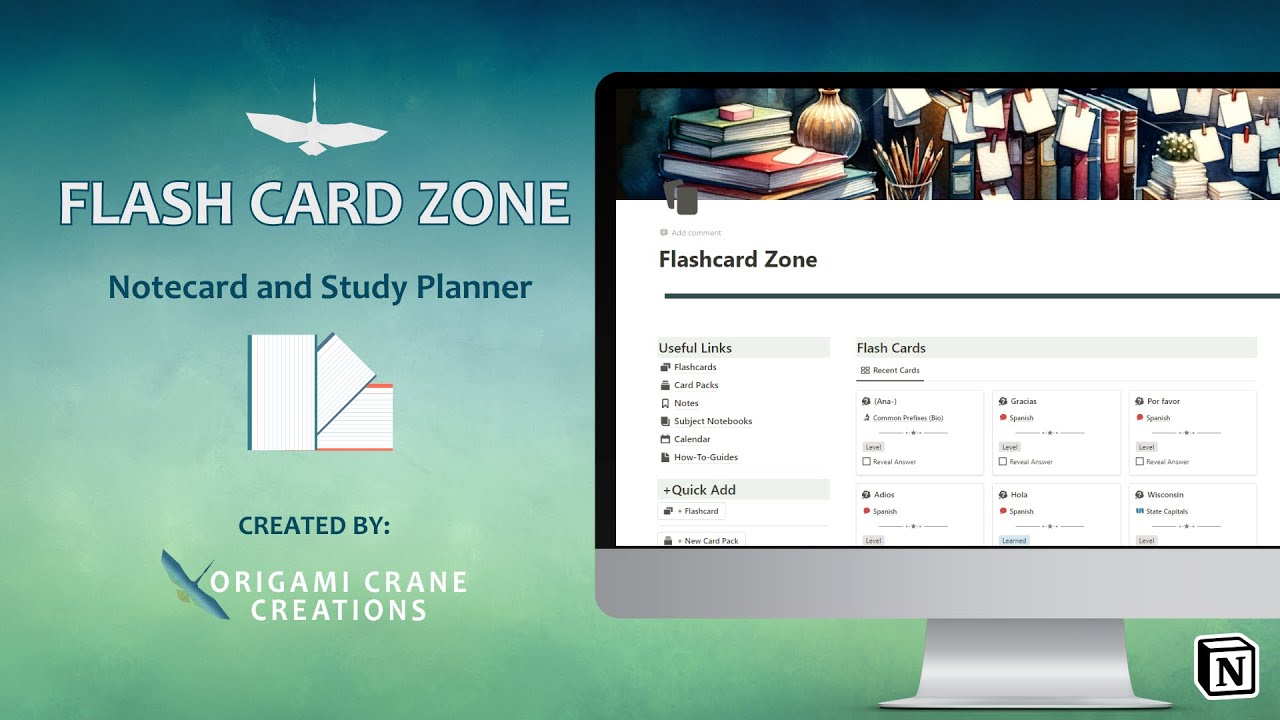 Flashcard Zone: Notion Study Planner - YouTube