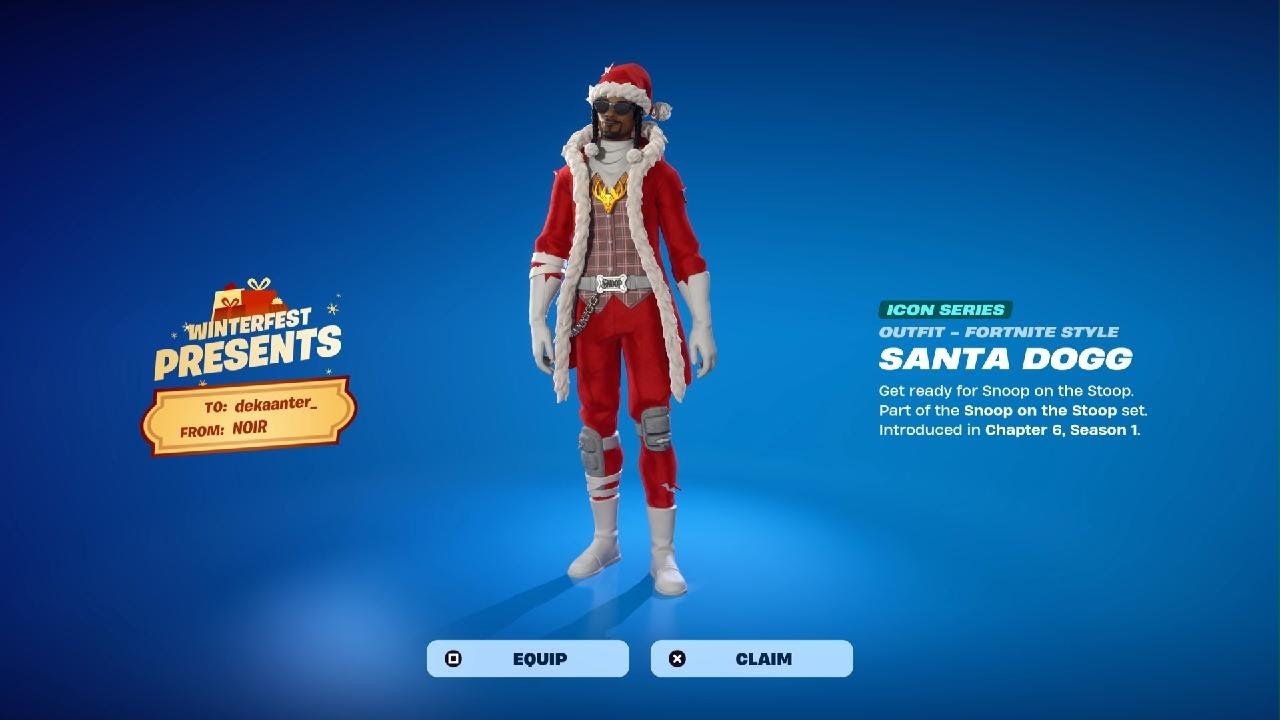 Fortnite chapter 6 season 1 winterfest Day 8 - YouTube