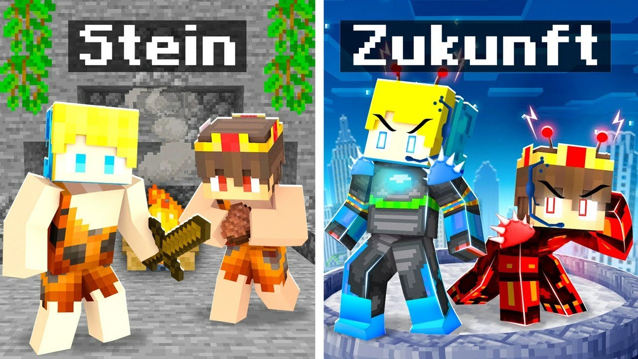Billy und Ukri von STEINZEIT zur ZUKUNFT in Minecraft! - YouTube