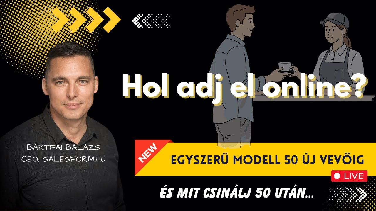 Hol adj el online? Egyszerű modell 50 új vevőig... és mit csinálj utána ...