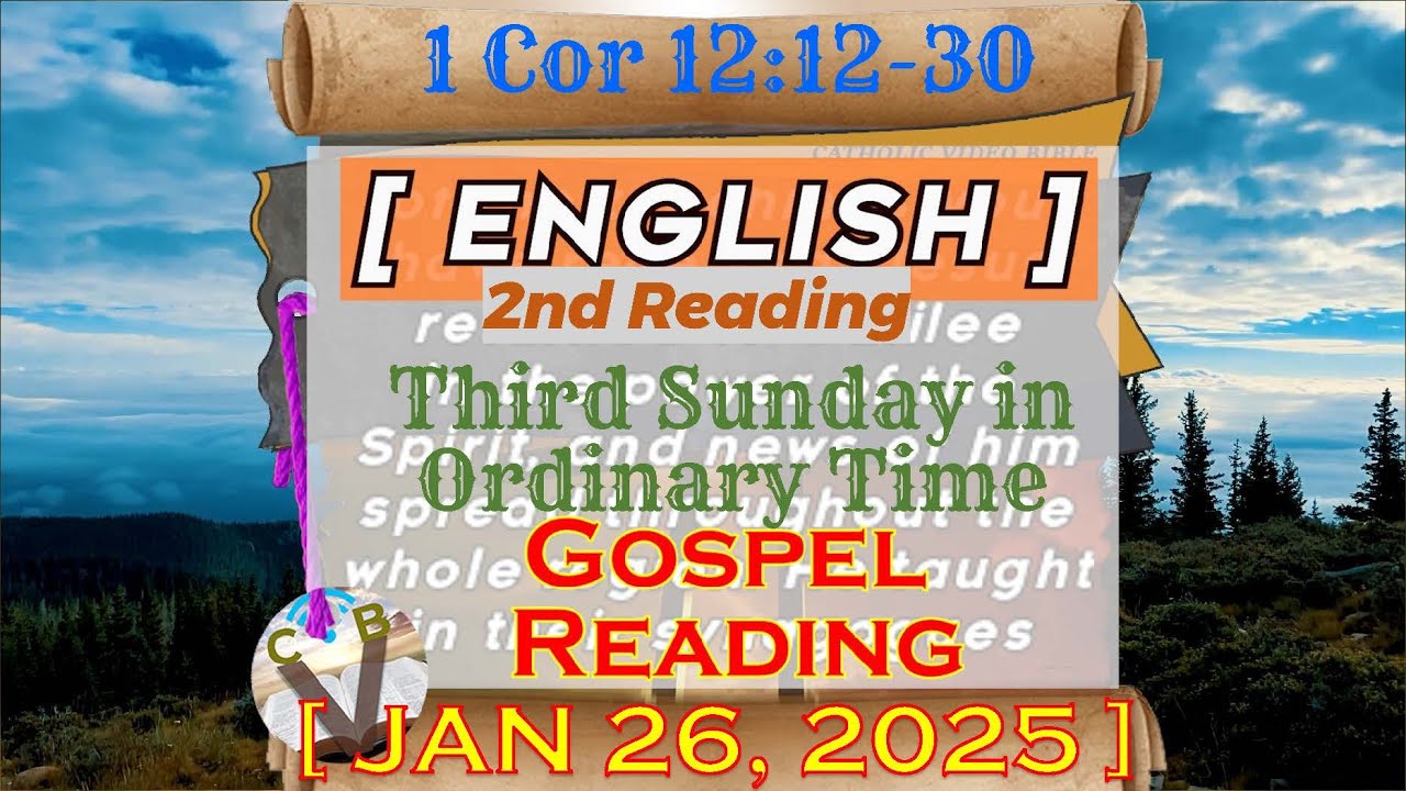 Sunday Gospel Reading 2ND READING ~ ENGLISH ~ ll SUNDAY 01 26 25 1 Cor ...