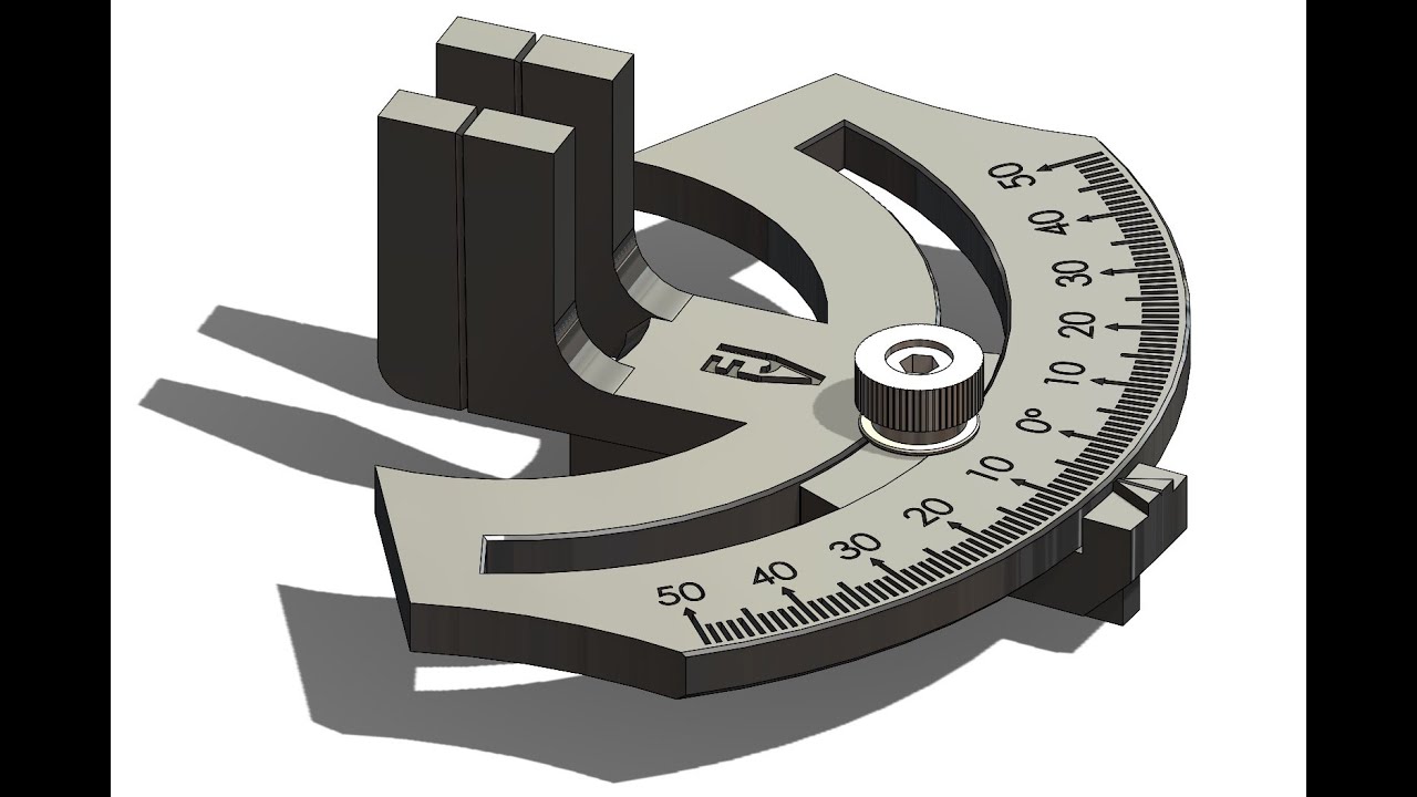 Hammer head protractor - Measure the angle of boring - YouTube