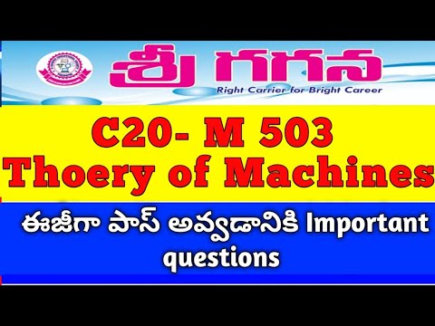 C20-M-503-TOM # Theory of Machines # Important questions to pass # ap ...