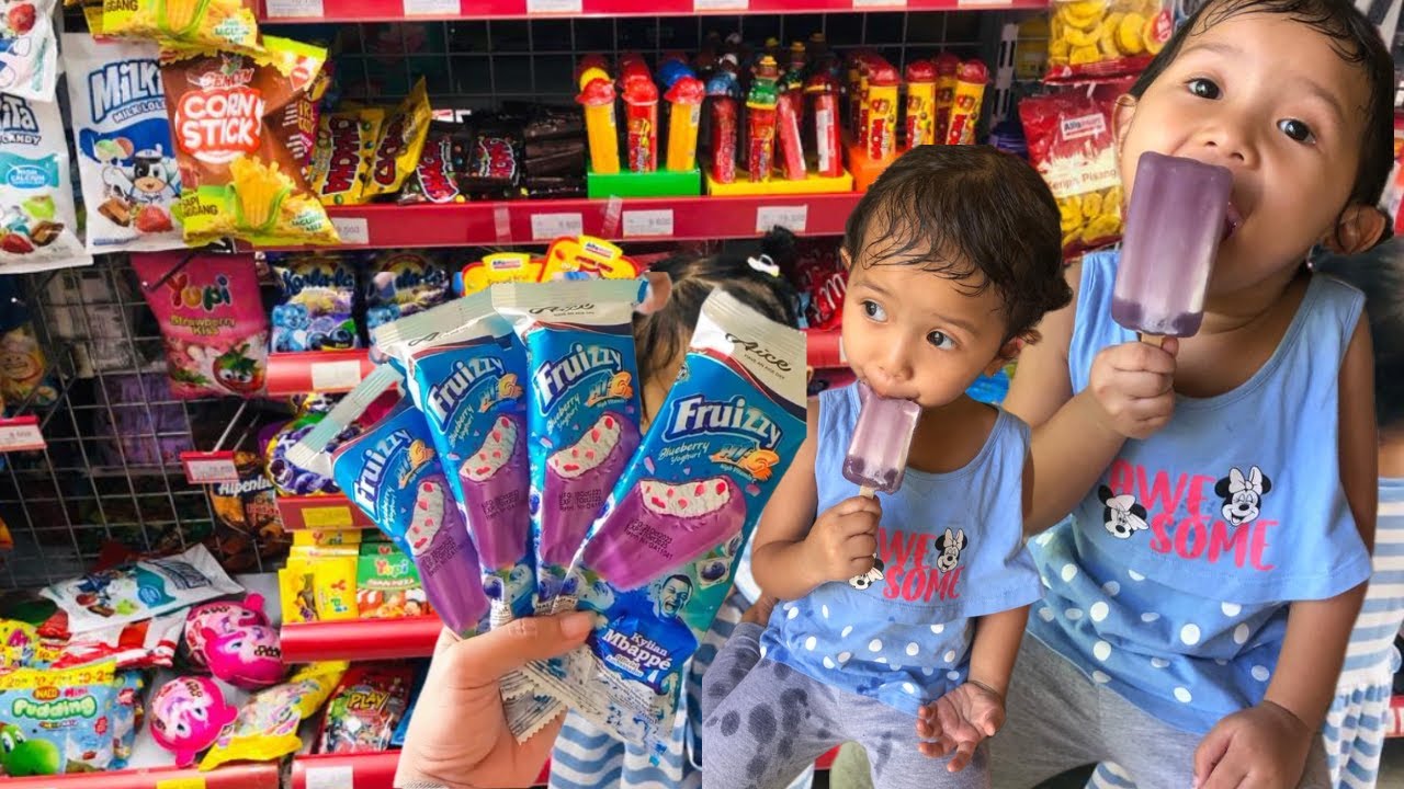 BELI ES KRIM Aice fruizzy bluberry dan marshmello, pilih jajan unik di ...