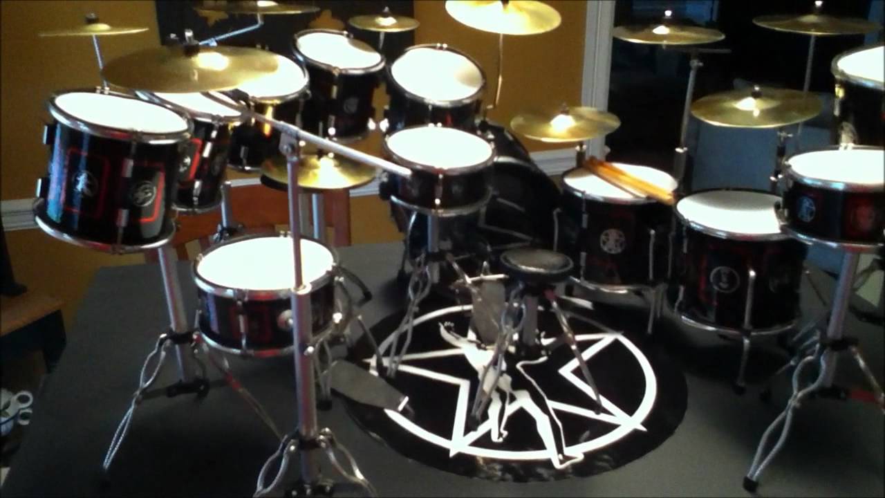 RUSH Neil Peart Miniature r30 Drum KIt - YouTube
