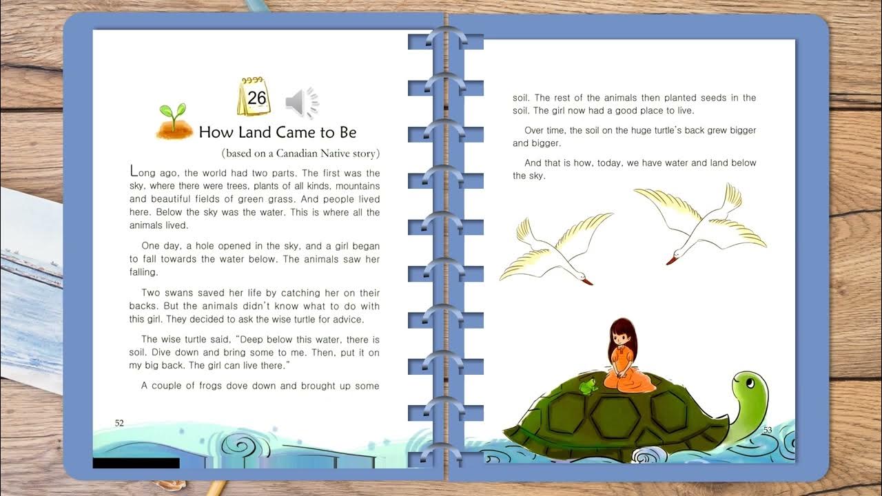 One story a day level 2 book 4 Story 26 How land came to be - YouTube