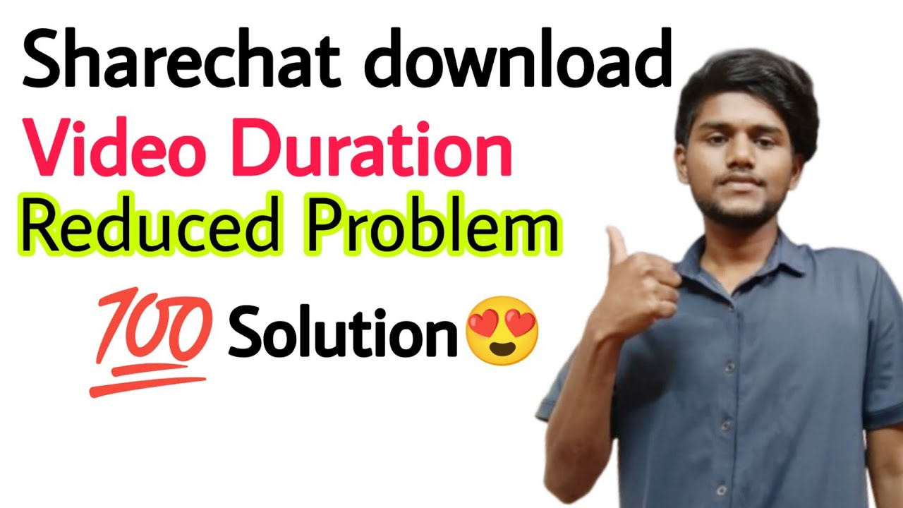 sharechat video download problem / how to fix sharechat video duration ...