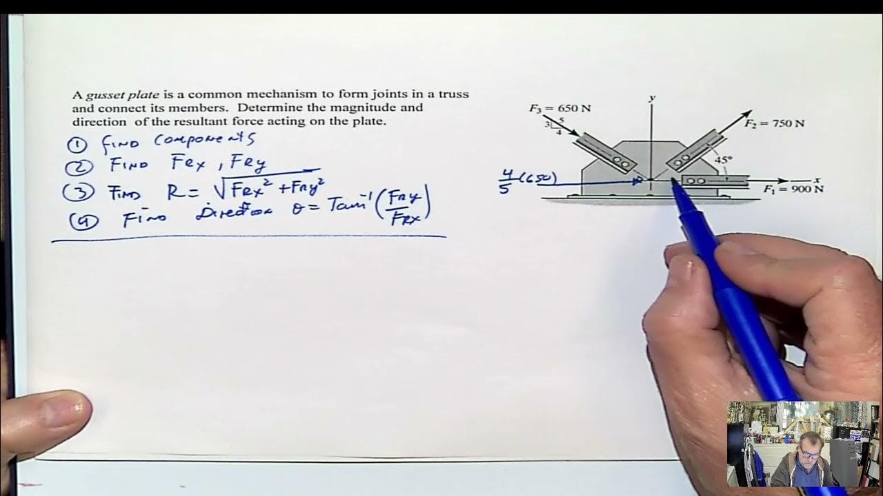 EGN3310 Force Addition 2D 9 - YouTube