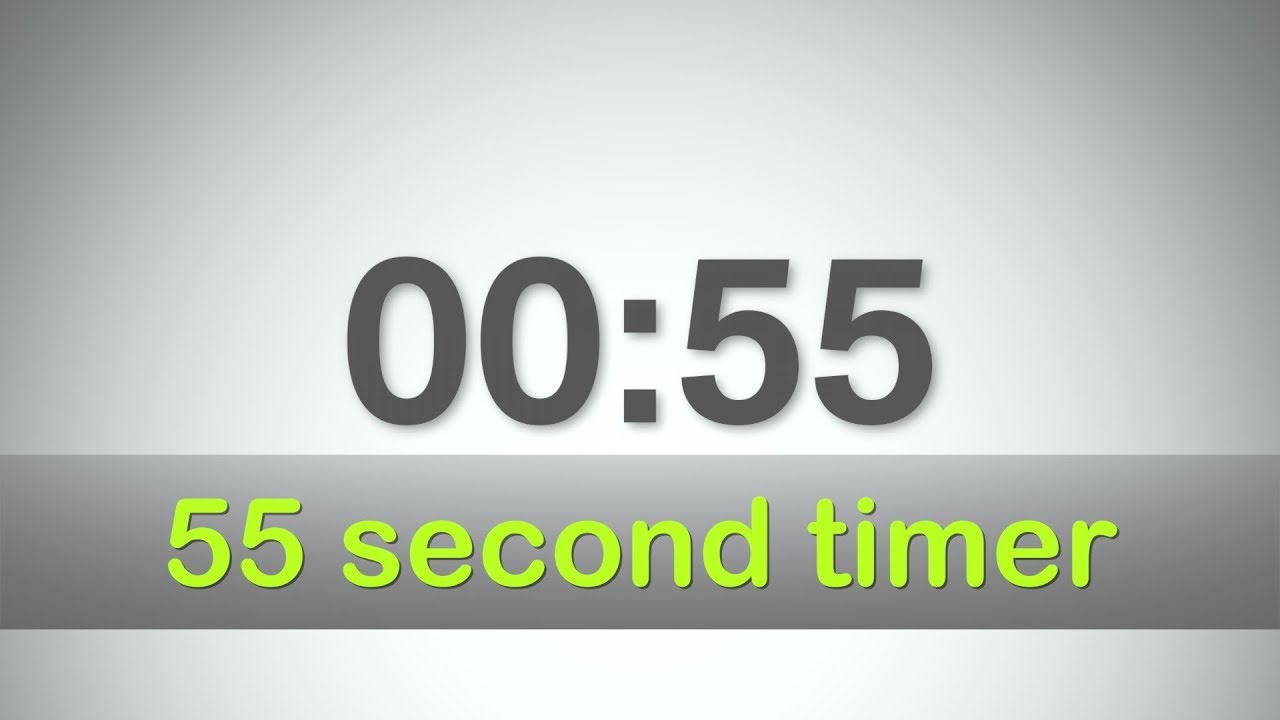 55 second timer - YouTube