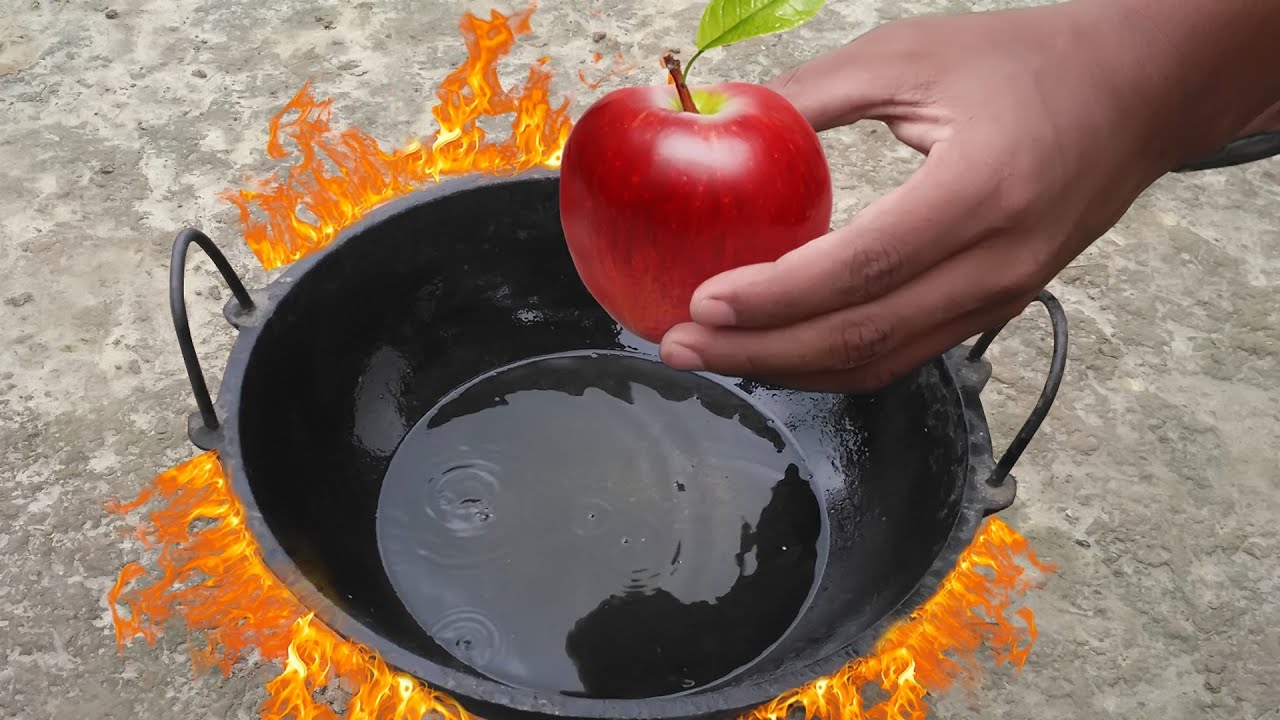Boiling Apple In Hot Oil Experiment || Hot Oil vs Apple Experiment ...
