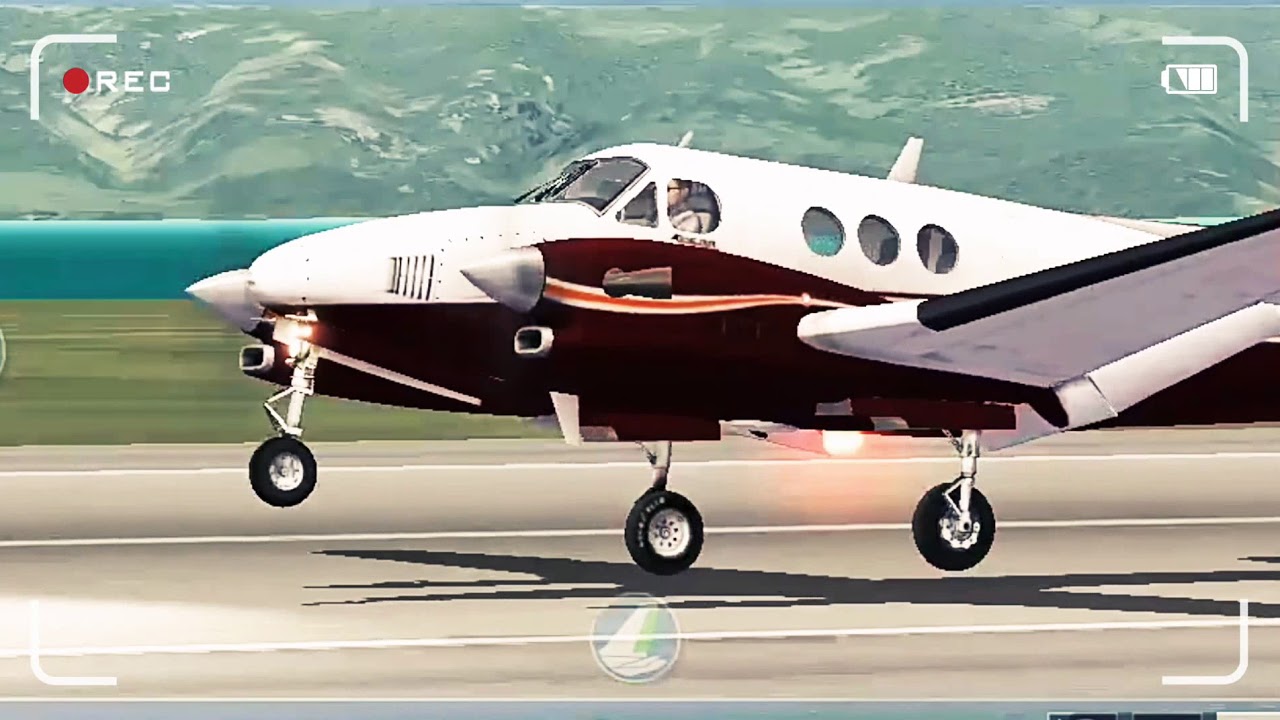 X plane 10 mobile King Air C90 HARD LANDING! - YouTube