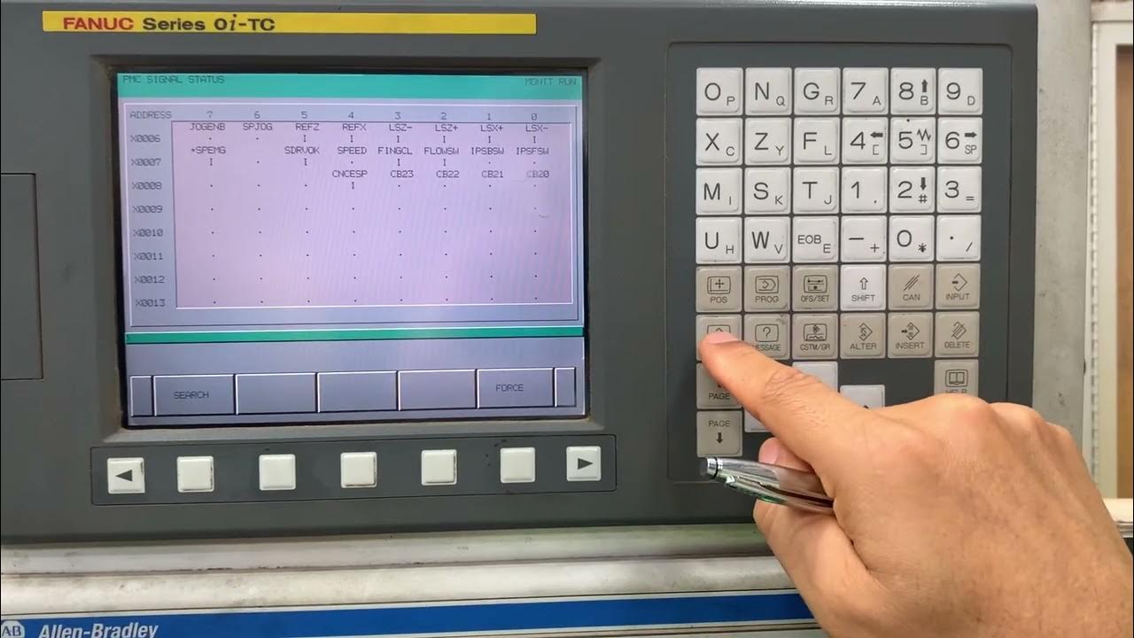FANUC 0i-TD: how to check input signals status - YouTube
