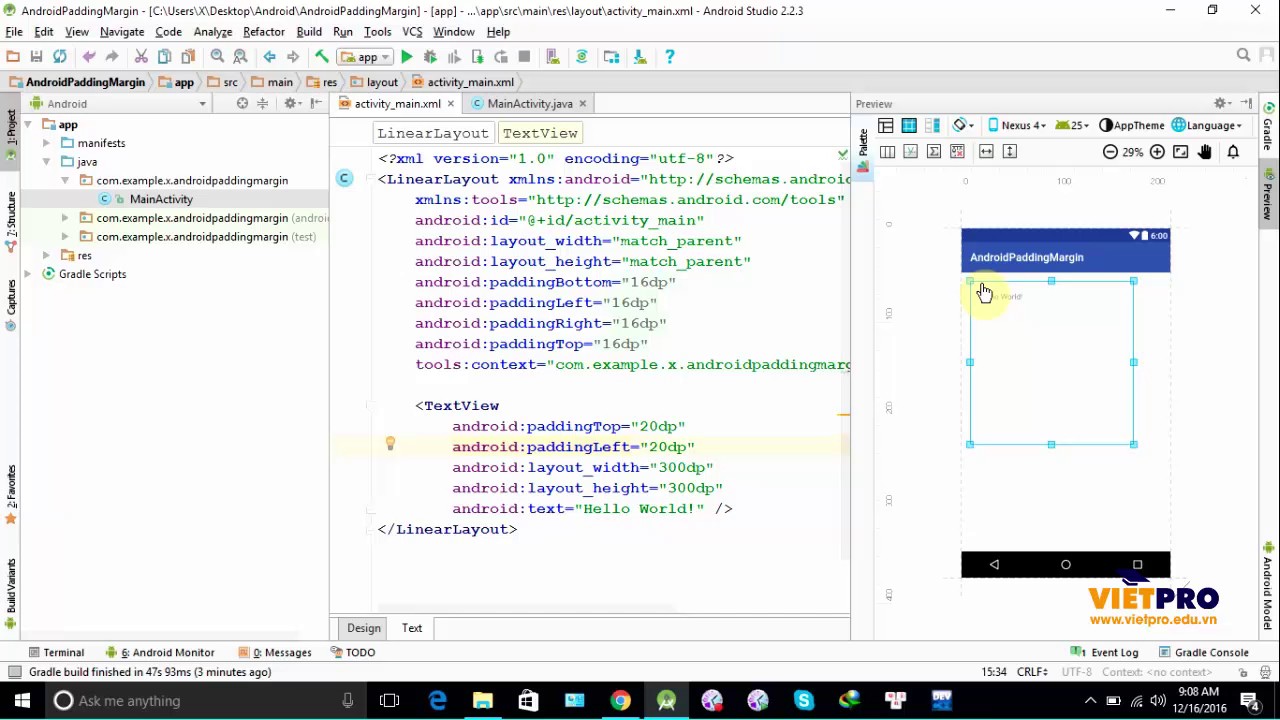 Android cơ bản 17 - Android Padding Margin - Học Lập Trình Android Miễn ...