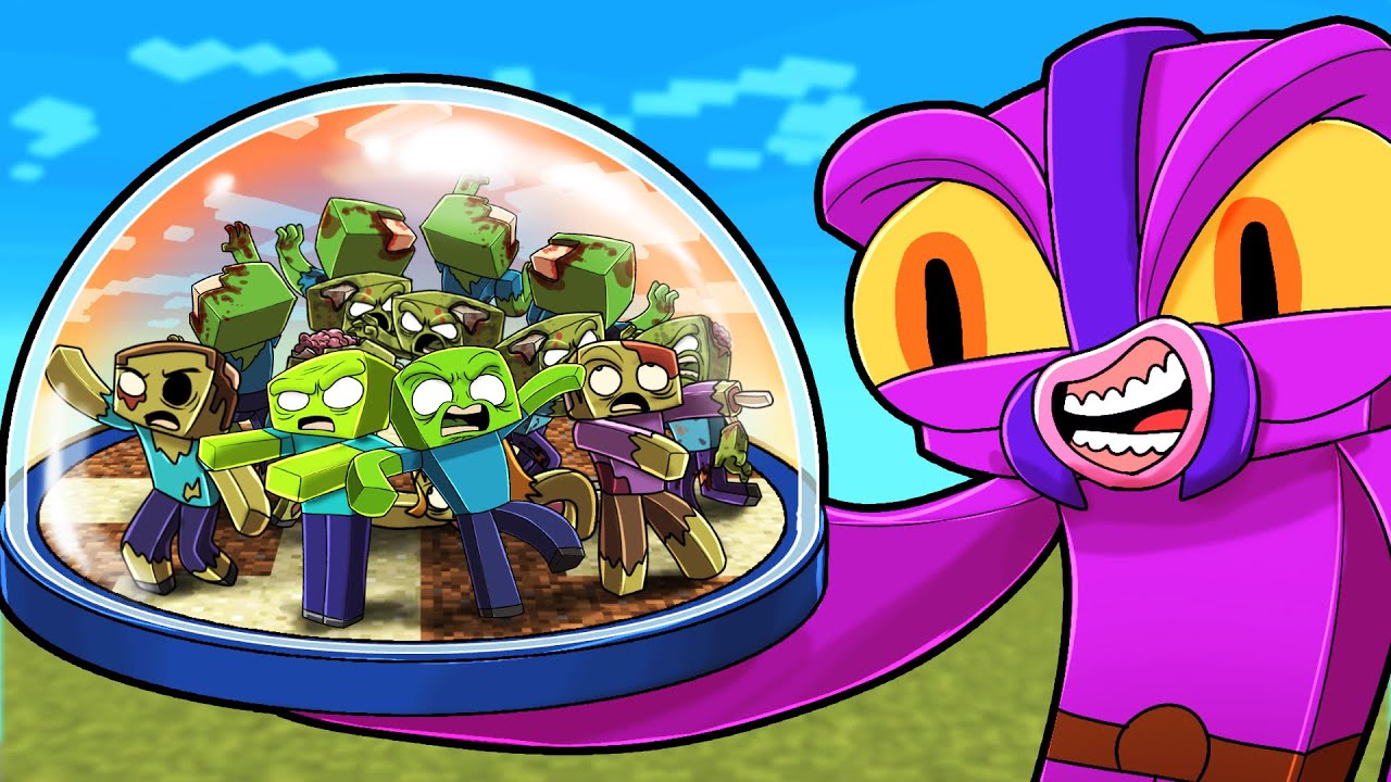 1 Block ZOMBIE MOB FARM in Minecraft! (Minecraft) - YouTube