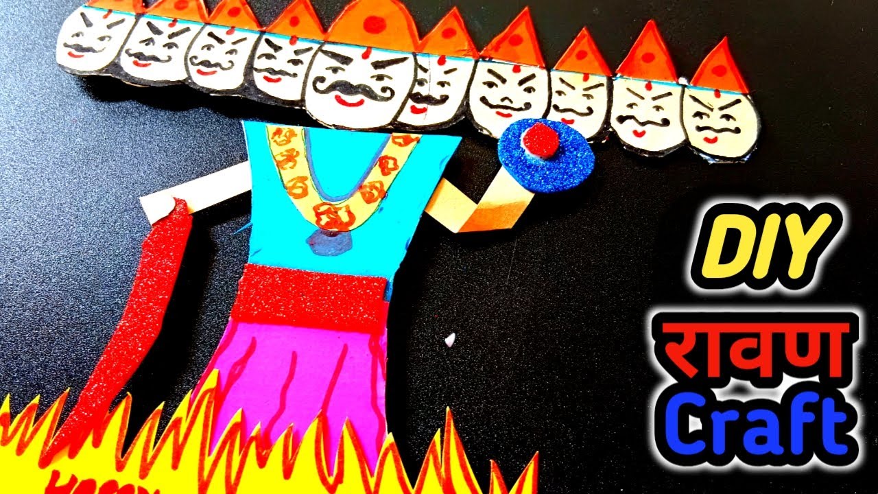 DIY Ravana Craft #ravan #dussehra #diy #craft - YouTube