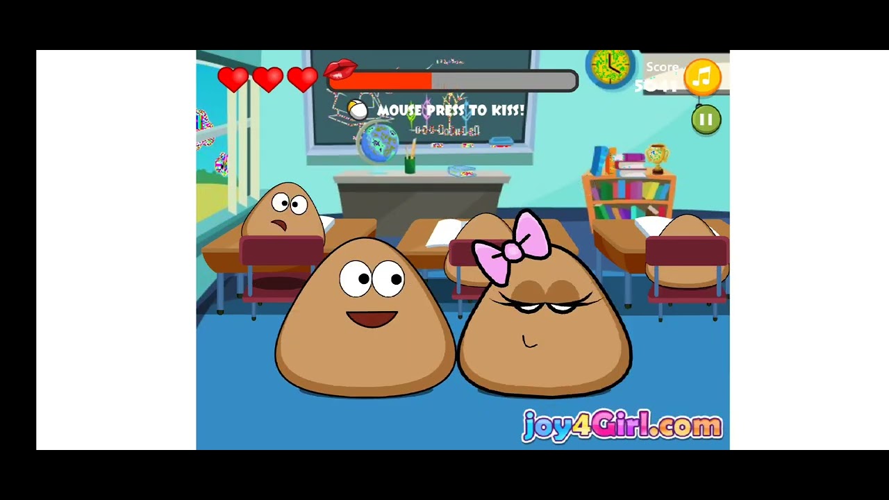 pou kissing games walkthrough games gameplay online - YouTube