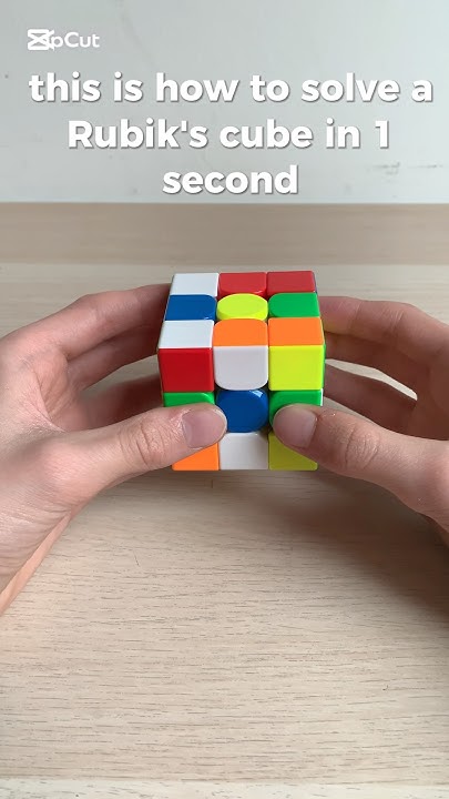 How To Solve A Rubik’s Cube In 1 second #rubikscube #shorts - YouTube