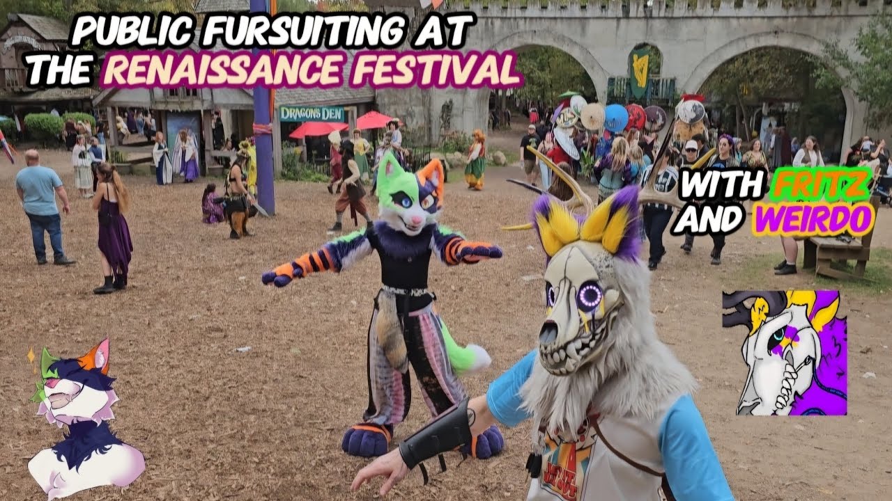 Public Fursuiting At Ren Faire With Fritz And Weird0 - YouTube