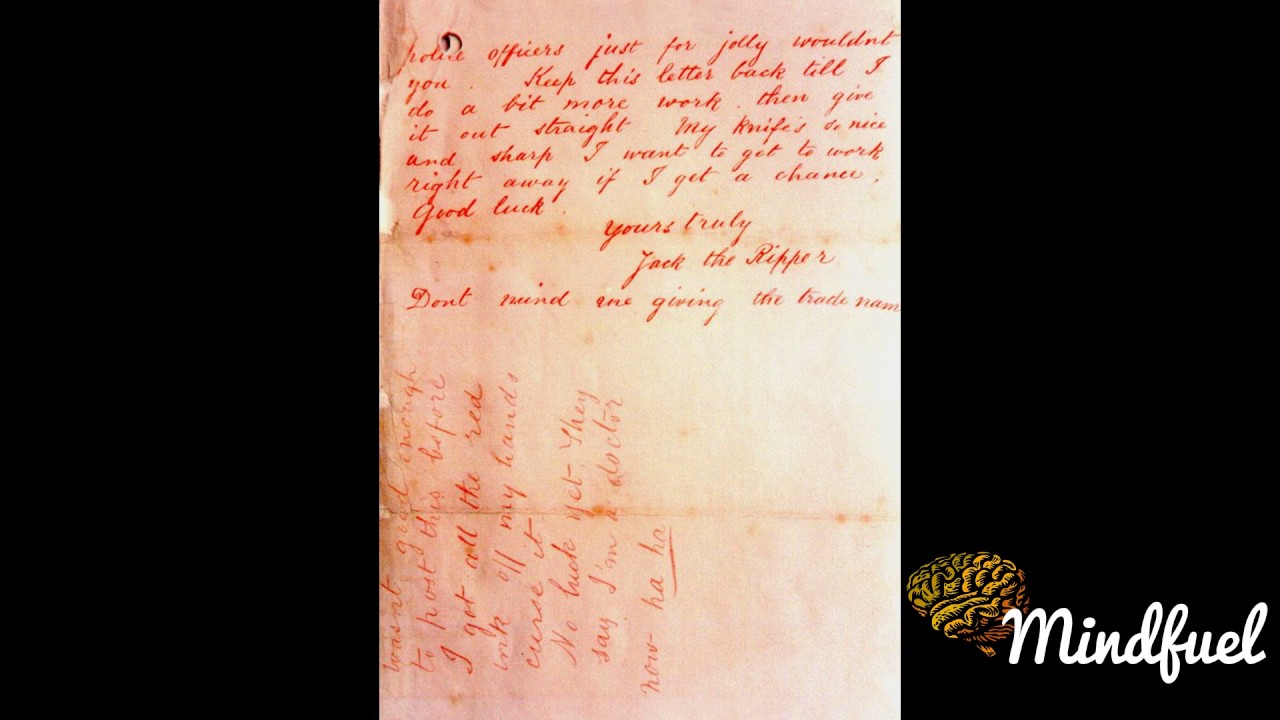 Dear Boss letter | Serial Killer Documentary - YouTube