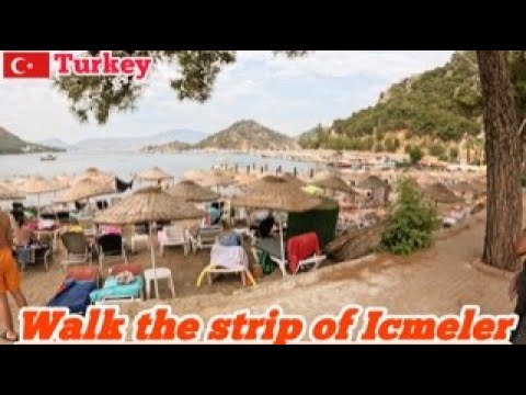 4k walk the strip of Icmeler Turkey 🇹🇷 ￼