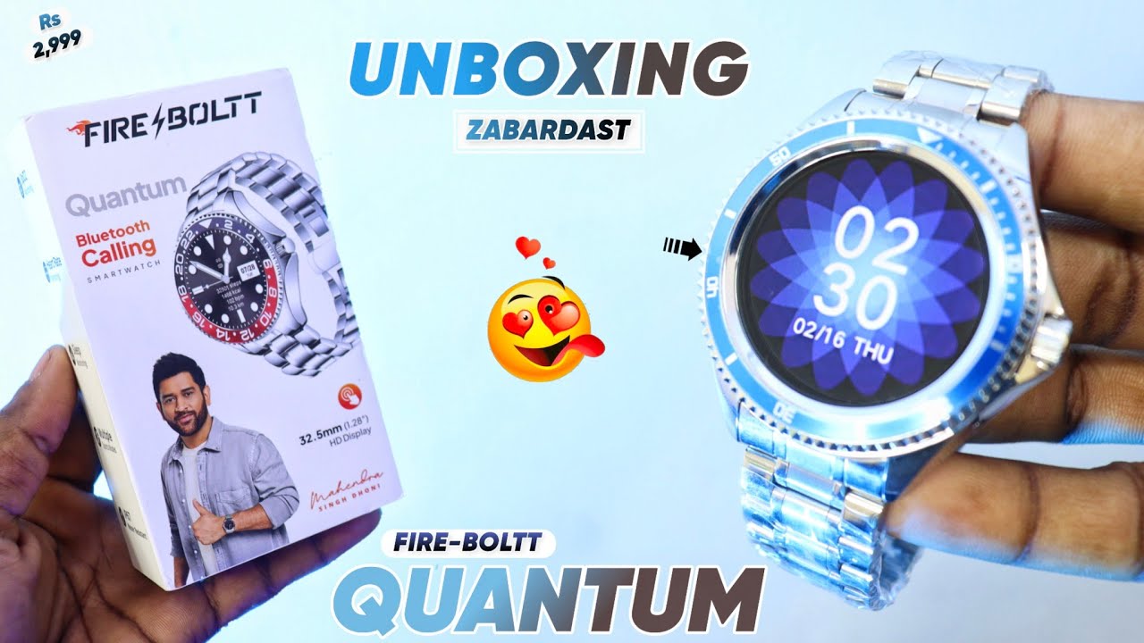 Fireboltt Quantum Unboxing Luxury Calling Smartwatch With Bezel Less ...