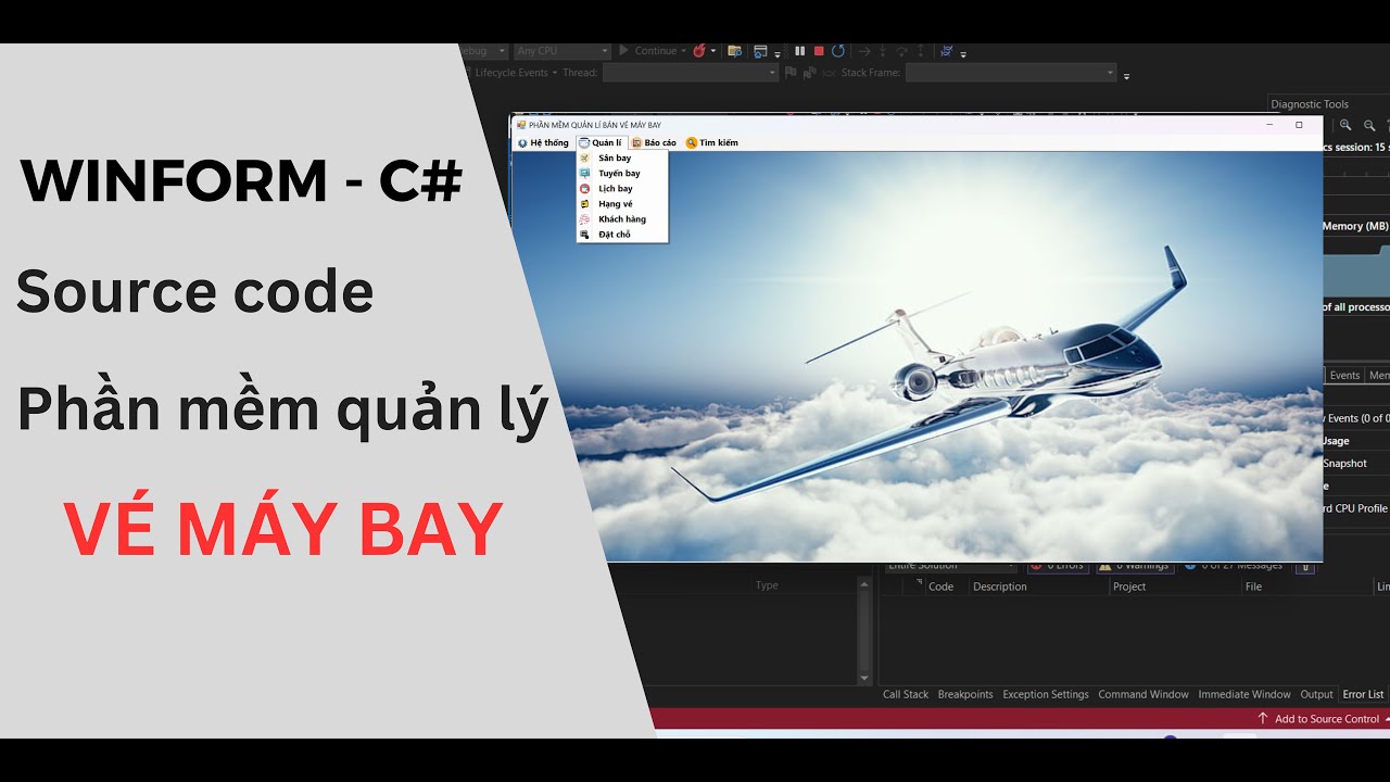 Thuyết trình kết thúc môn | Phần mêm quản lý Vé Máy Bay | Winform C# ...