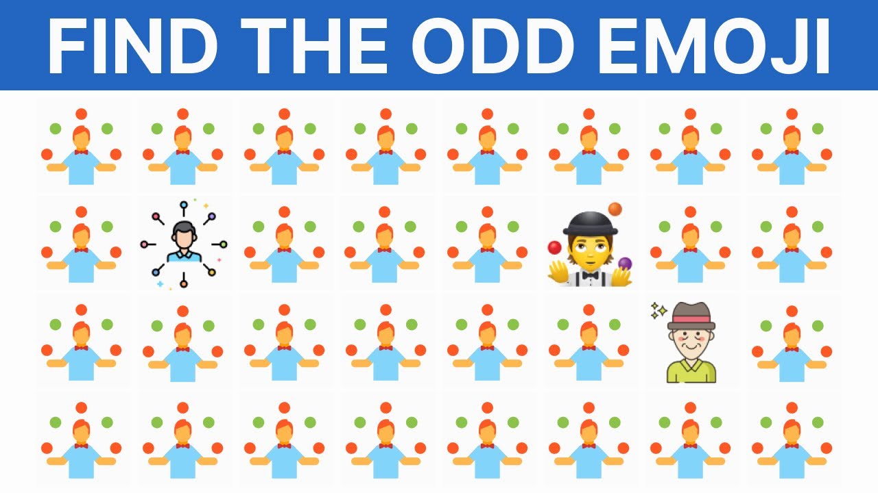 Find The Odd Emoji Out Ball trick #157 - Very difficult level by Harmi ...