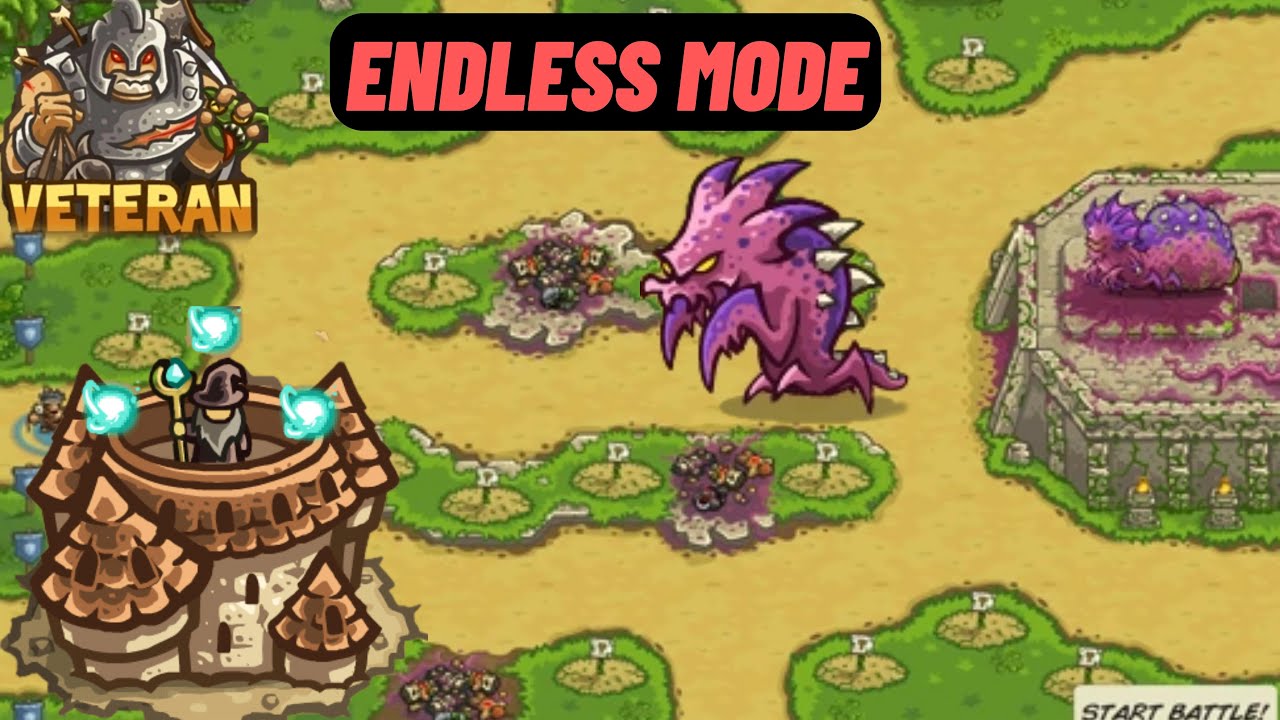 Kingdom Rush Frontiers Endless mode Vs Max Level Archmage - YouTube