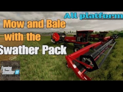 How to / Mow and Bale With the Swather Pack on FS22 - YouTube