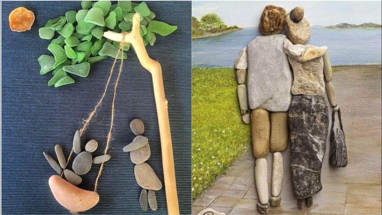 Most amazing and beautiful pebble stone painting ideas - YouTube