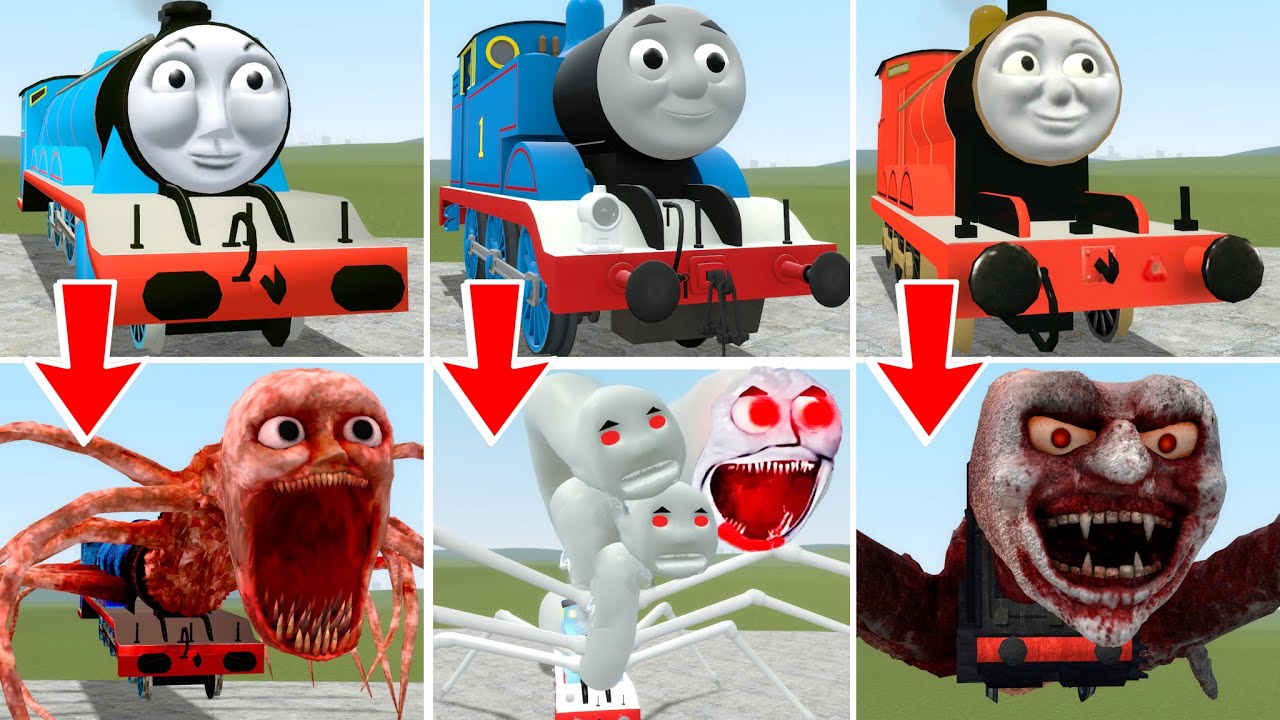 Thomas The Train turned into Cursed Thomas in Garry's Mod - YouTube