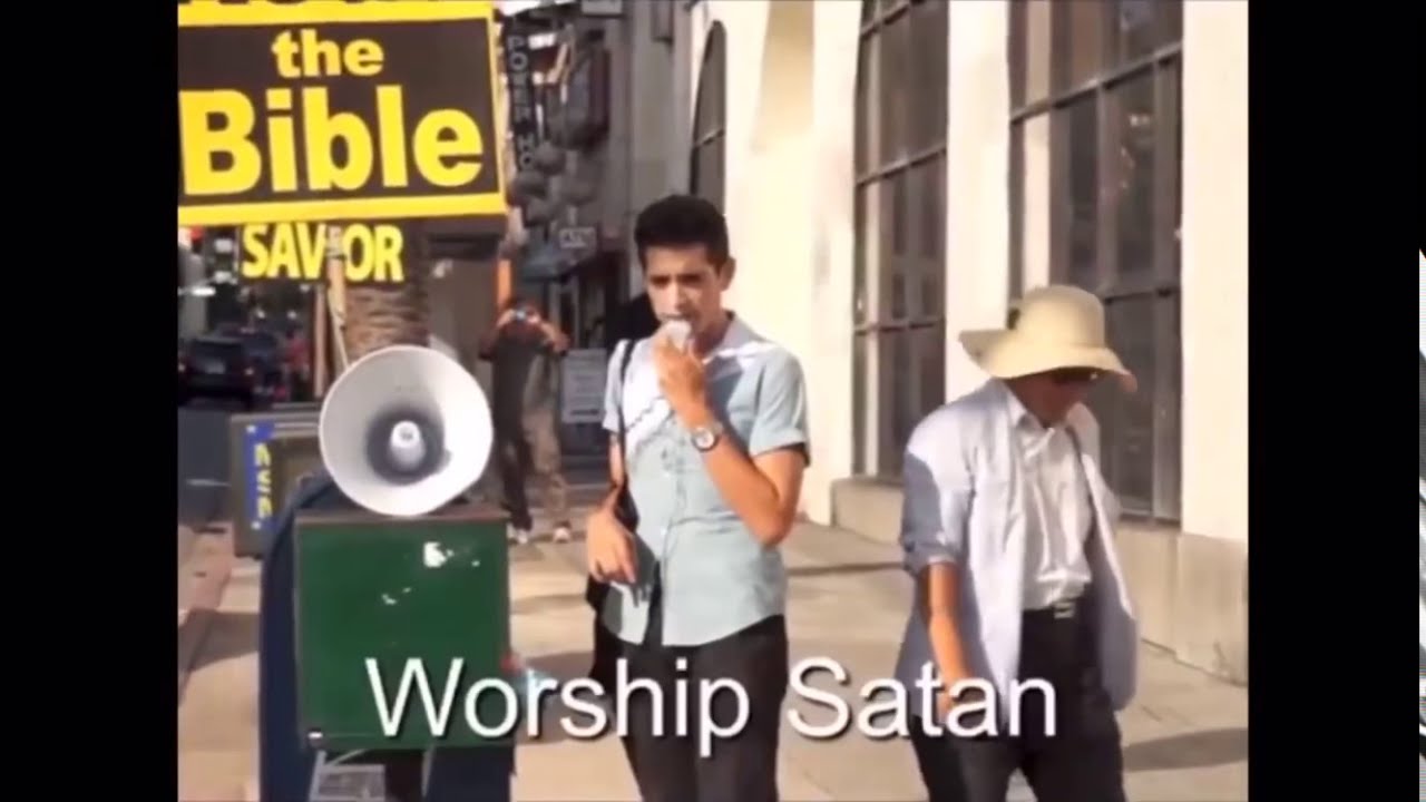 Can I say something into the microphone worship satan meme (Brandon ...