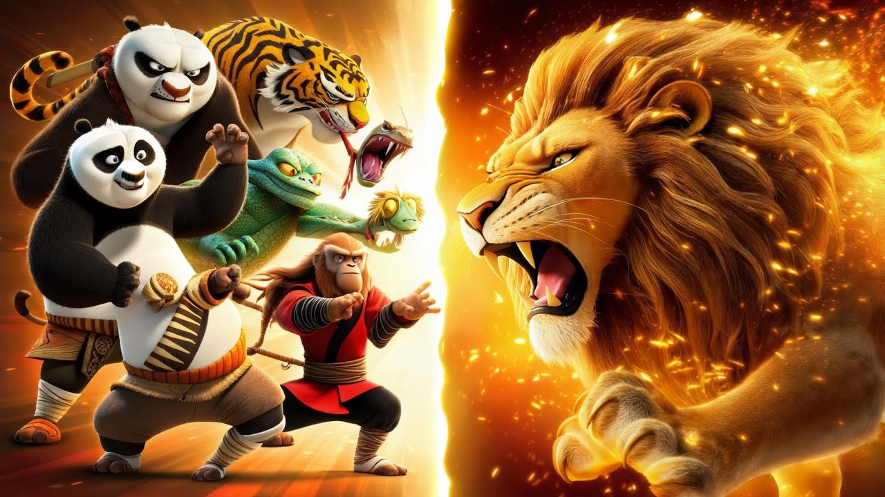 Kung Fu Lions 🦁 | Kung Fu Panda Characters as Powerful Lions - YouTube