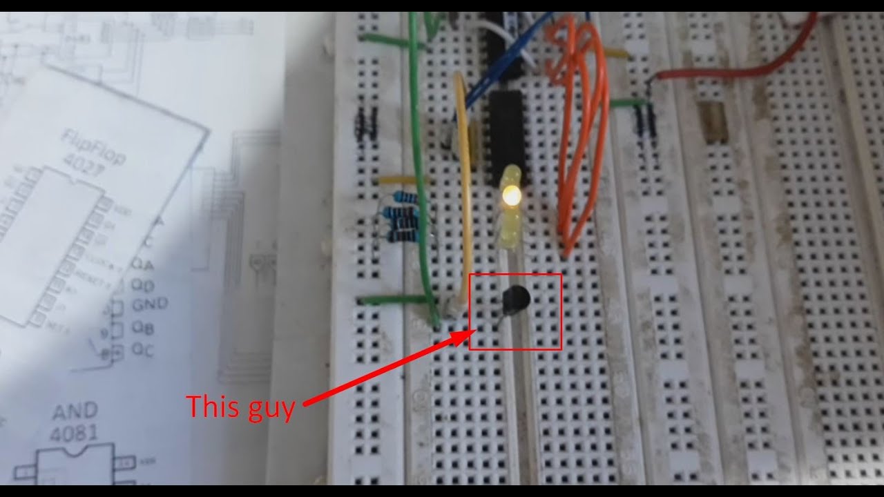 #138 AT28C16 EEPROM p3E - adding a transistor to the AND Gate - YouTube