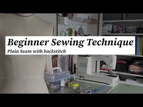 1 - Learn how to sew - plain seam with a backstitch - YouTube