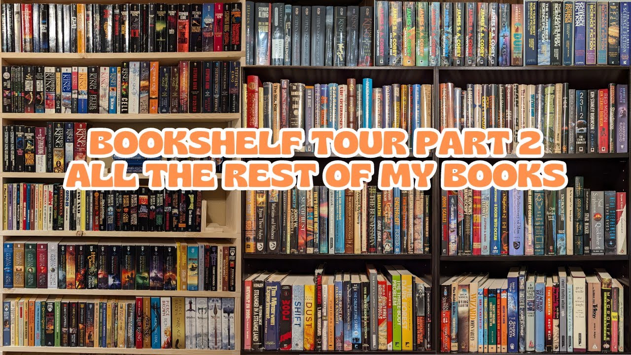 Bookshelf Tour Part 2 - Horror, Fantasy & Larger Format SF Books - YouTube