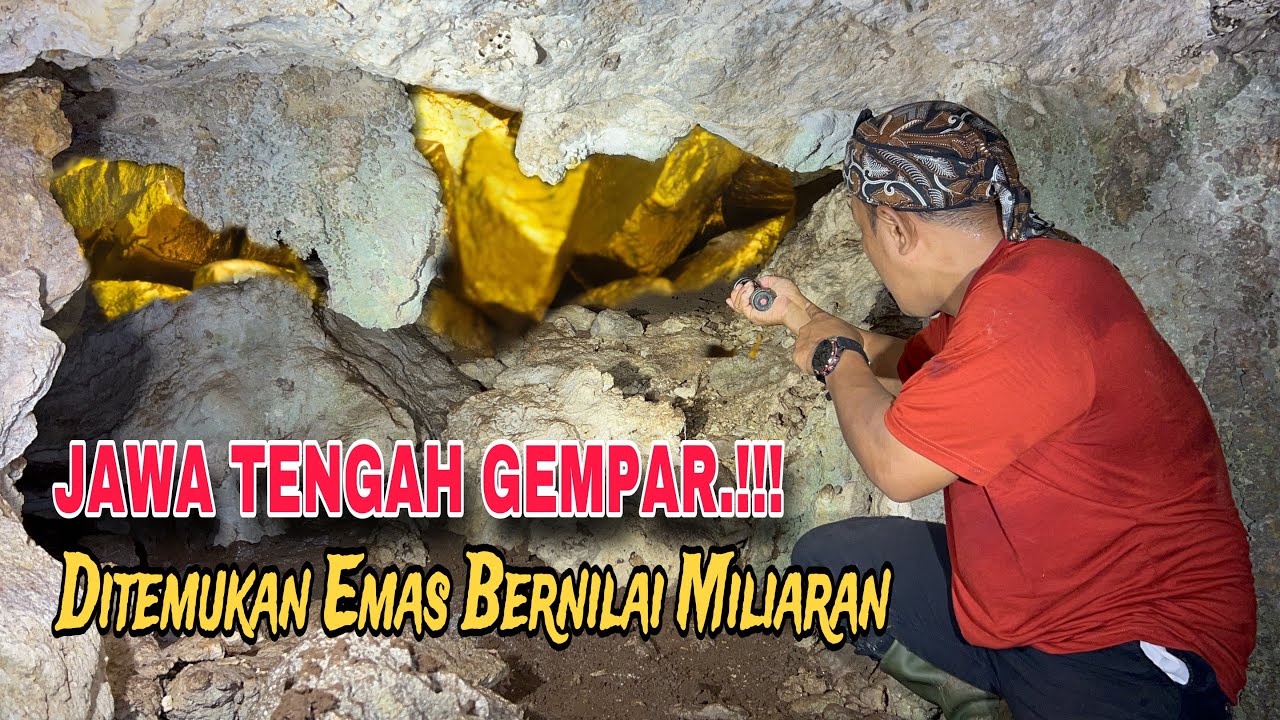 Wow.!! Ditemukan bongkahan banyak Emas di Goa Raja lagi viral di JAWA ...