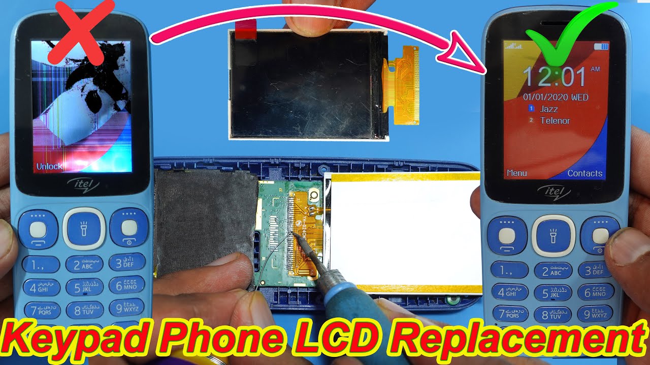 How to replace China Keypad Mobile Phone LCD | Full Into Display Size ...