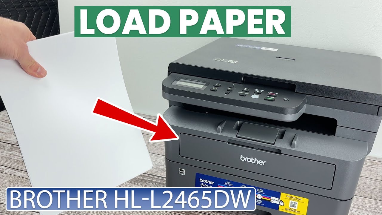 How to Load Paper In Your Brother HL-L2465DW - YouTube