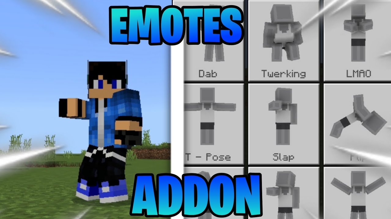 EMOTES Y ANIMACIONES Para Minecraft PE [1.19.X] - YouTube