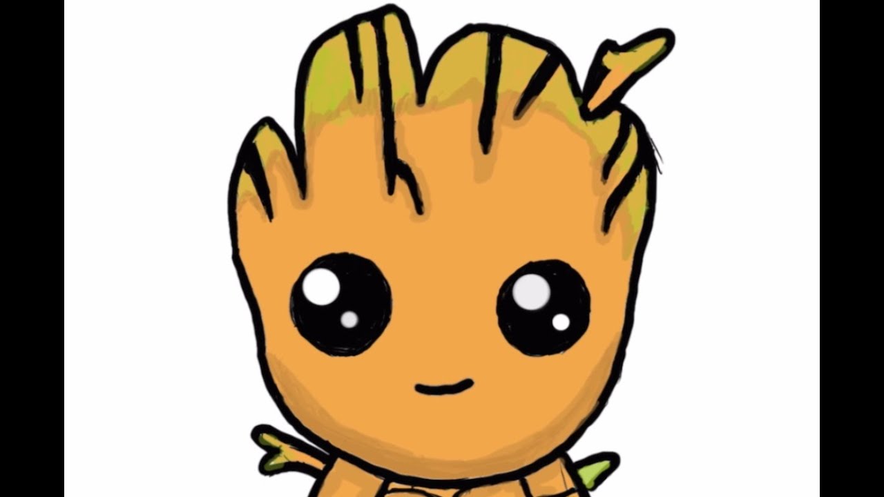 I AM GROOT | Marvel Drawing | Digital Art | How To Draw | Easy Drawing ...