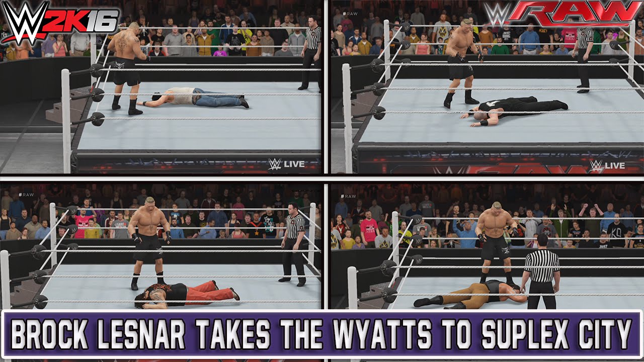 Brock Lesnar Takes The Wyatts To Suplex City - Custom Scenario - WWE ...