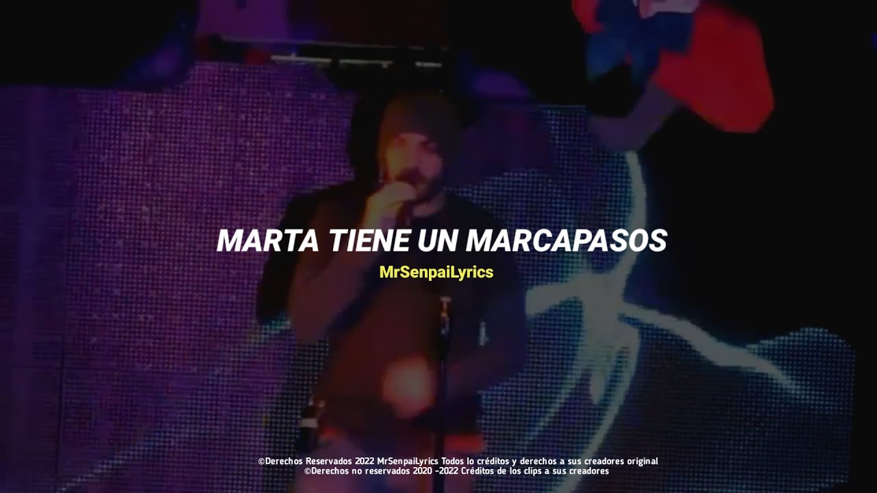 M A R T A T I E N E U N M A R C A P A S O S -LETRA - YouTube