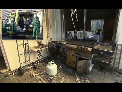 Man rushed to hospital after BBQ EXPLODED causing damage - YouTube