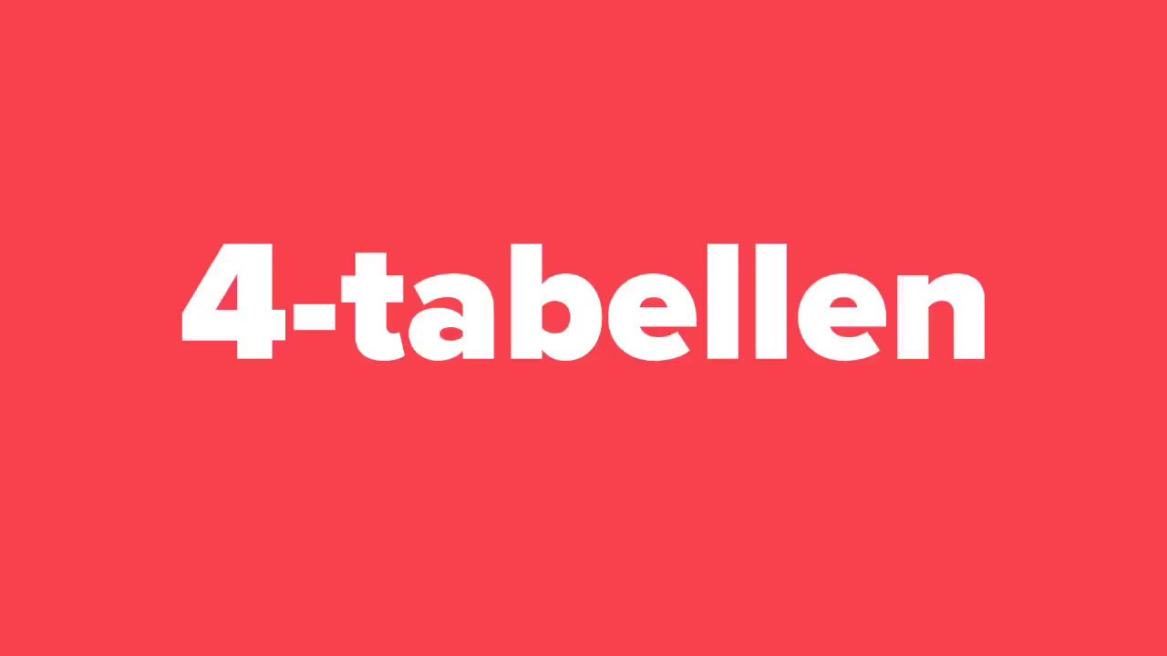 4-tabellen - YouTube