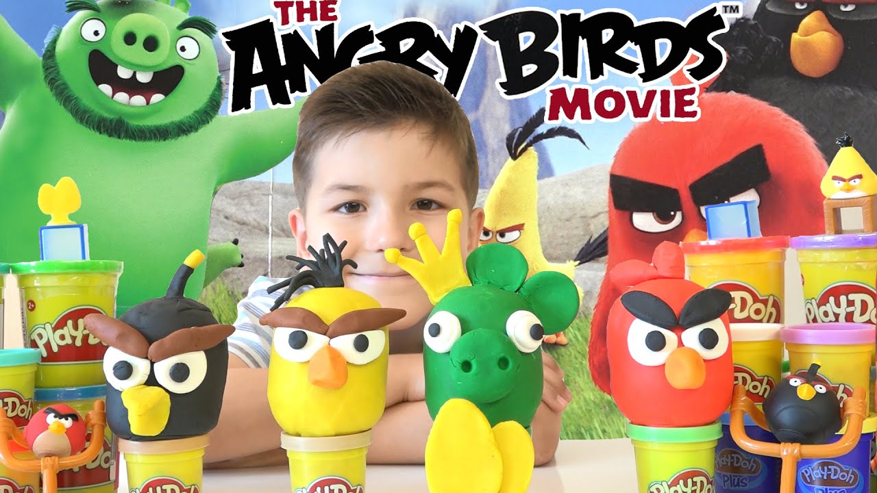 Play-doh Angry Birds Movie surprise eggs / Play-Doh Энгри Бёрдз ...